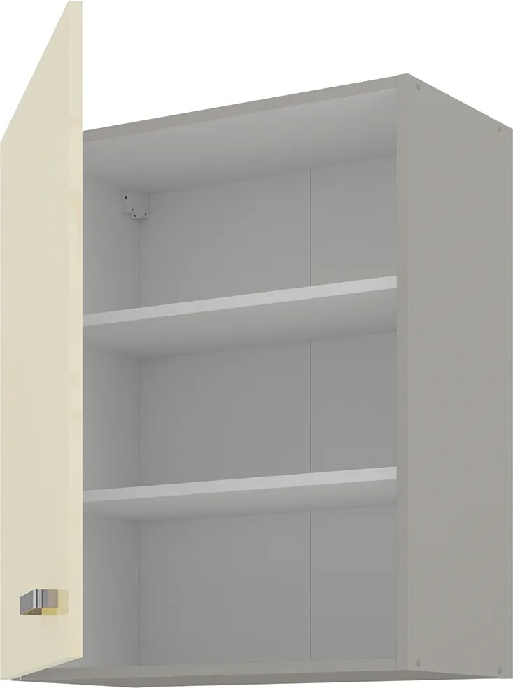 KARMEN | horní skříňka 60 G-72 1F policová | 60 cm | světle šedá/krémová lesk