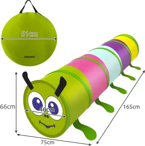 KRUZZEL Prolézačka pro děti - Housenka - Bino