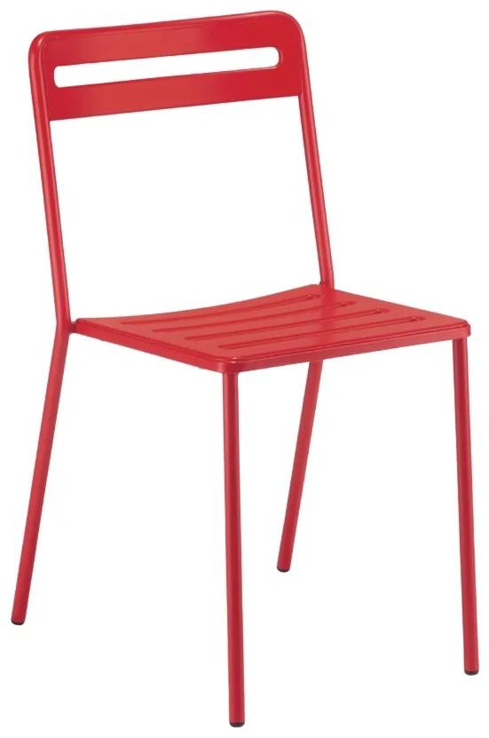 OnaDnes -20% Červená kovová zahradní židle COLOS C 1.1/4