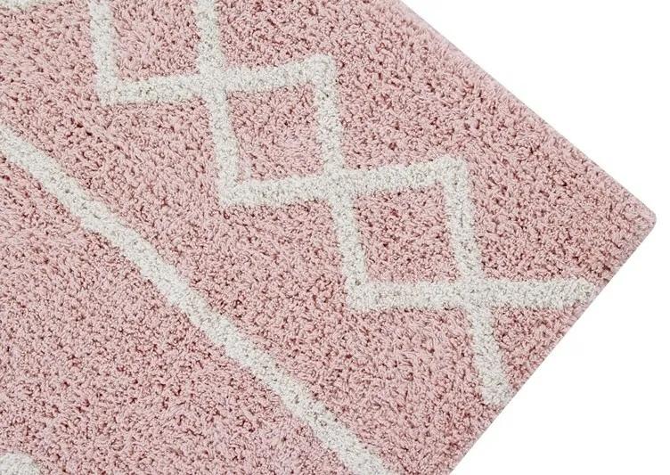 Lorena Canals koberec 120 x 160 kosočtverce, růžový - Bereber