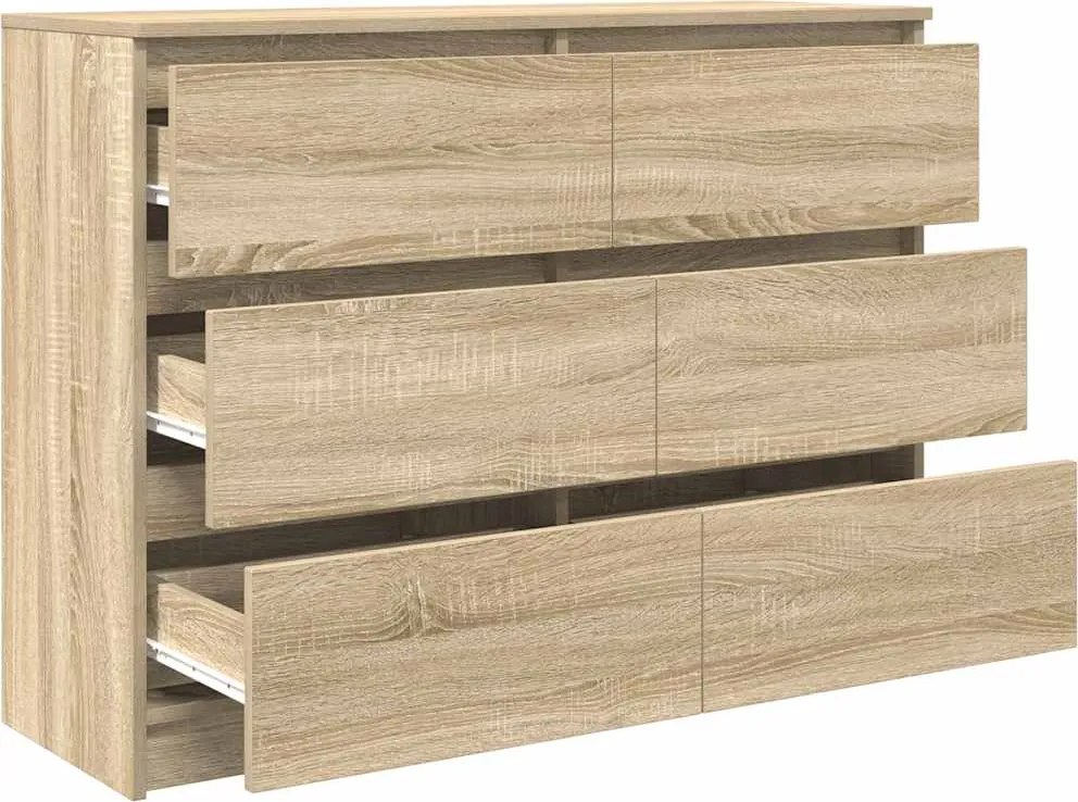 Příborník dub sonoma 100x35x76 cm kompozitní dřevo 3328500