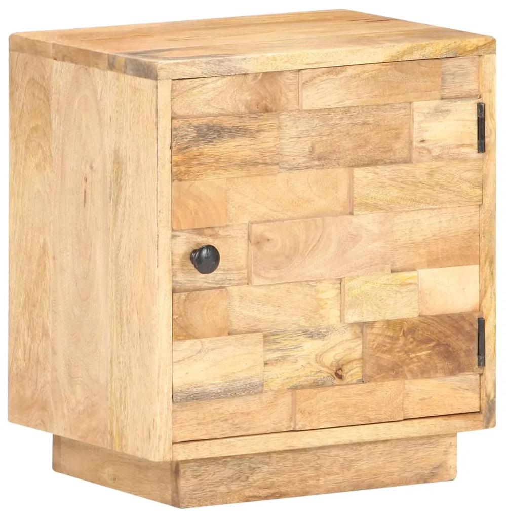 Noční stolek 40 x 30 x 45 cm masivní mangovníkové dřevo - Default Title