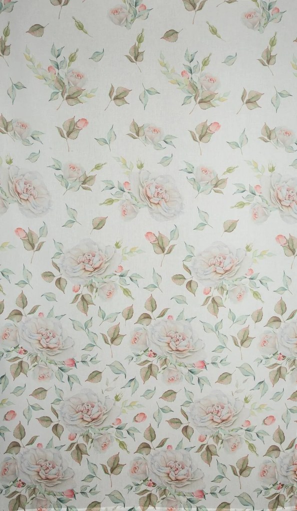 ZÁVĚS NA KROUŽCÍCH ROSA 1 140X250 CM VZOROVANÁ