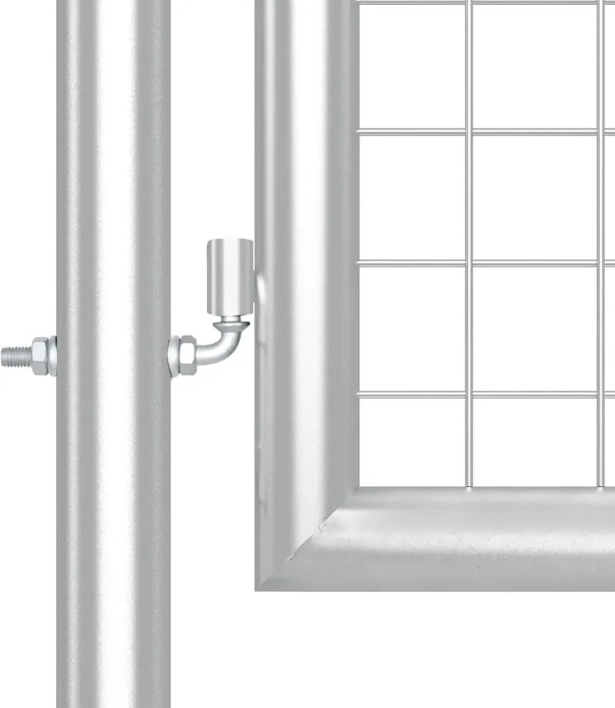 Pletivá zahradní branka stříbrná 300 x 125 cm pozinkovaná ocel 154531
