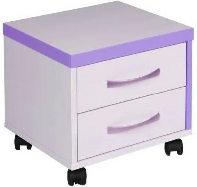 Kontejner k psacímu stolu CR052, fialovo-bílá BRADOP
