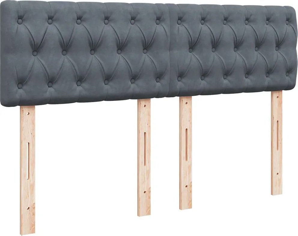 Box spring postel s matrací tmavě šedý 140 x 190 cm samet 3287741