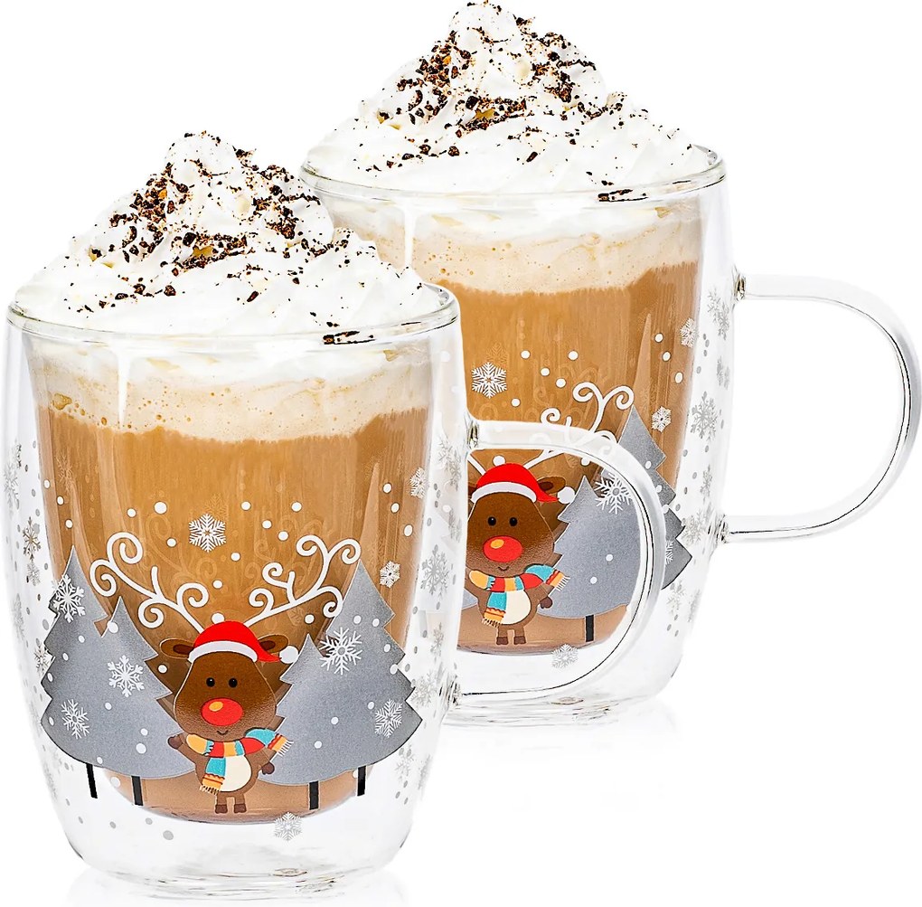 4Home Termo sklenice Mug Reindeer Hot&Cool 270 ml, 2 ks