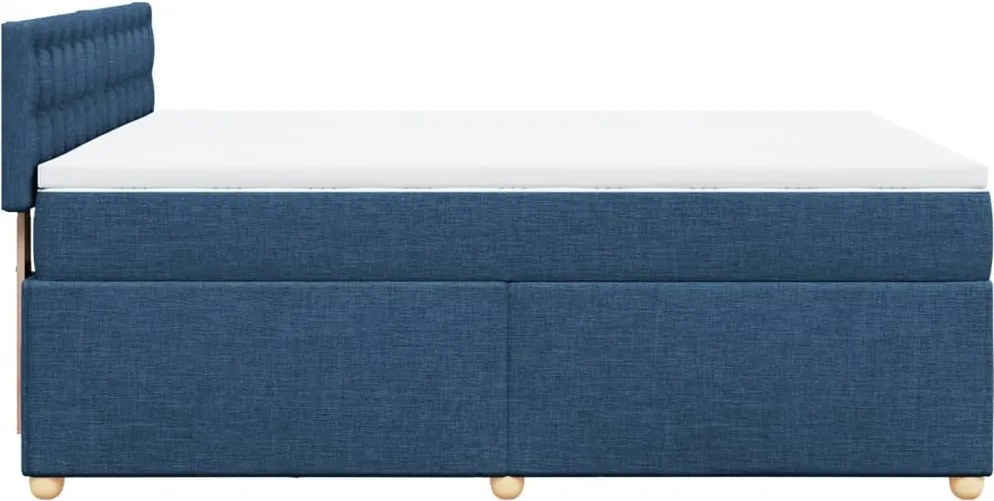 Box spring postel s matrací modrá 140x200 cm textil 3286723