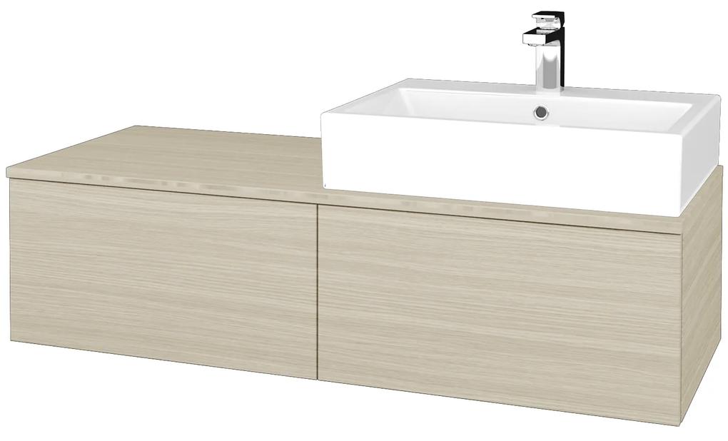 Dřevojas Koupelnová skříňka MODULE SZZ12 120 Varianta: N01 Bílá lesk / N08 Cosmo / Levé