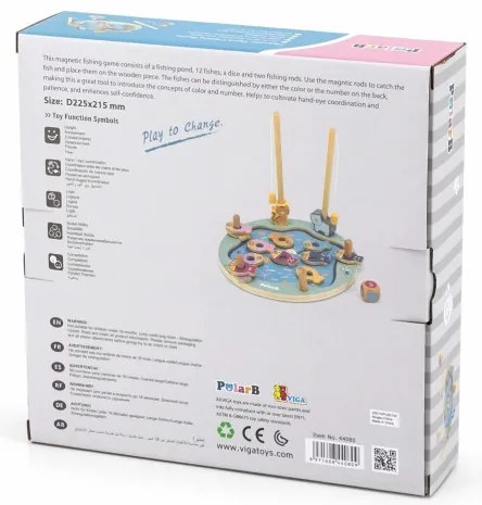 Dřevěná magnetická hra Lovení rybiček Viga 44080 PolarB