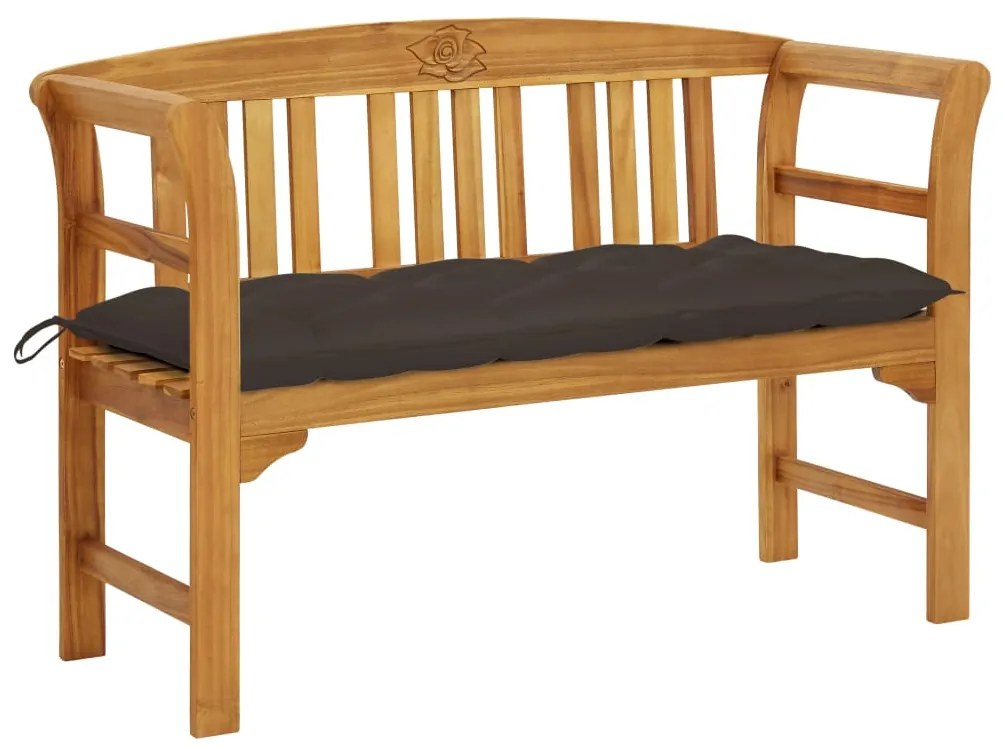 3064316 vidaXL Zahradní lavice s poduškou 120 cm masivní akáciové dřevo