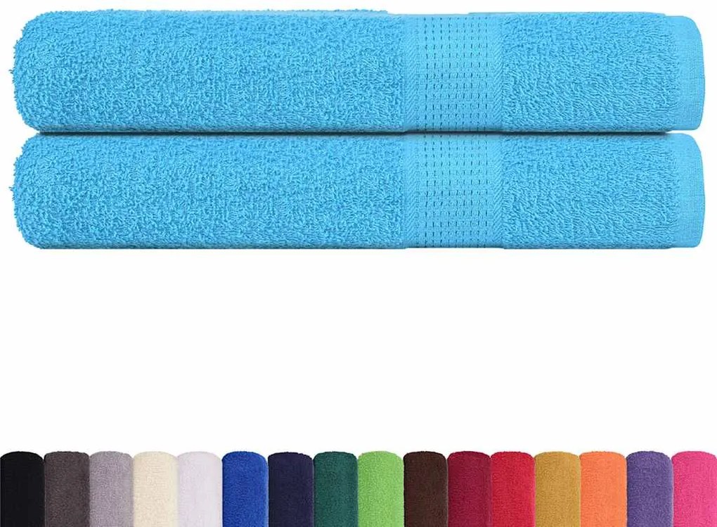 Ručníky FROGN 2 ks tyrkysové 100x200 cm 360 g/m² 136986