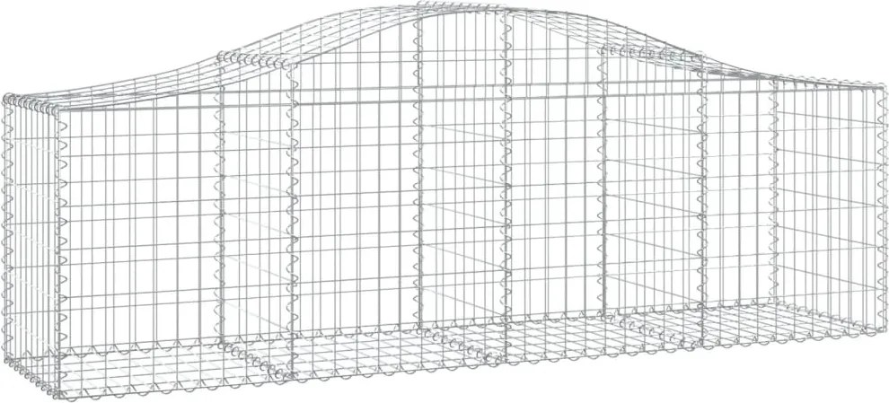 Klenutý gabionový koš 200 x 50 x 60/80 cm pozinkované železo 153393