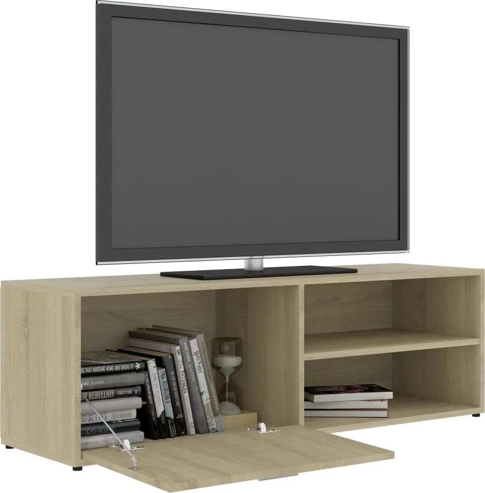 vidaXL TV stolek 120 x 34 x 37 cm dřevotříska [801155] Barva: Betonová šedá
