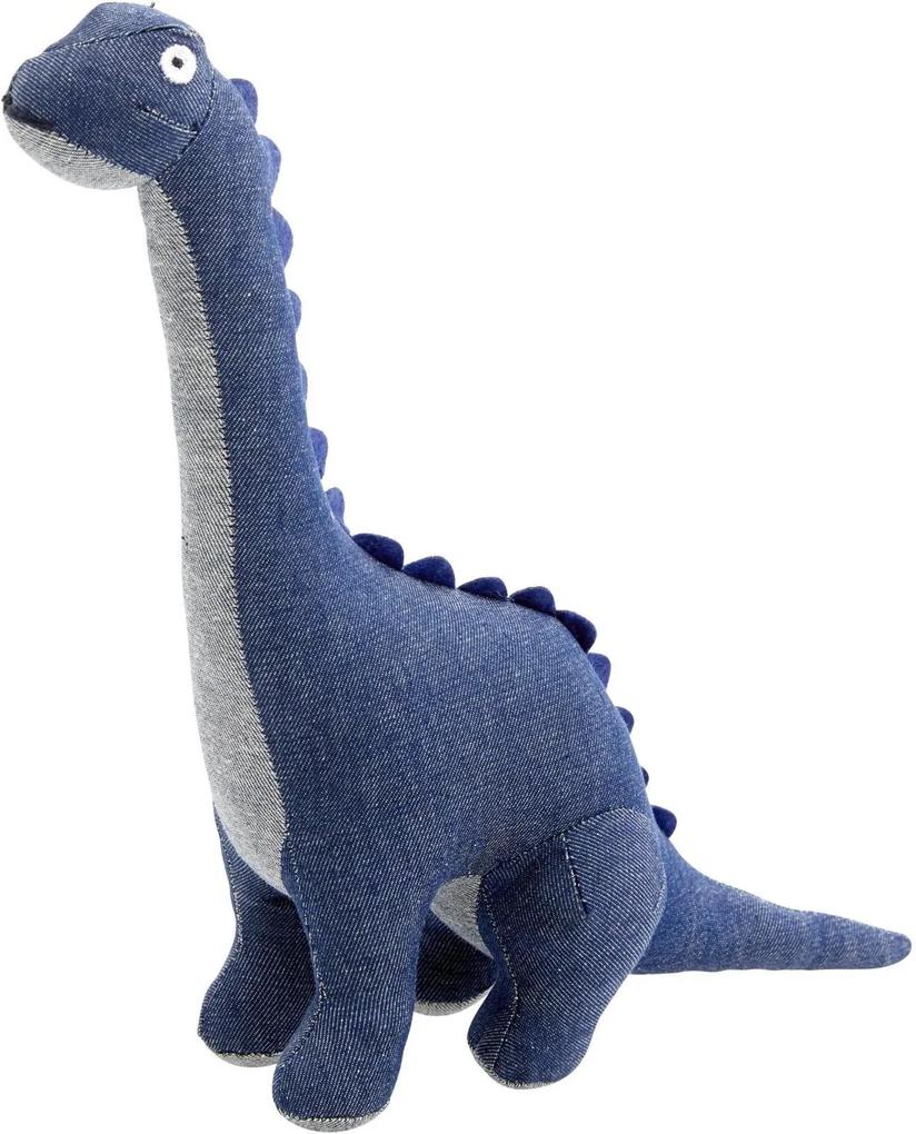 rice Dětská hračka Dino 25 cm, modrá barva, textil | BIANO