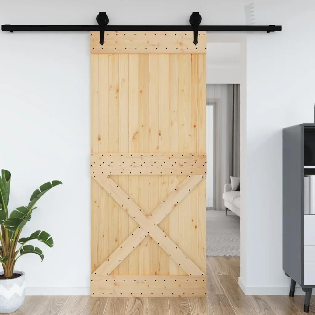 Dveře NORVIK 100 x 210 cm masivní borové dřevo - Default Title