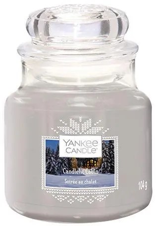 Yankee Candle Svíčka Yankee Candle 104g - Candlelit Cabin, šedá barva, sklo, vosk