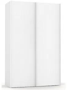Vysoká šatní skřín REA Houston up 4 - bílá, střední výplň dveří v barvě skříně