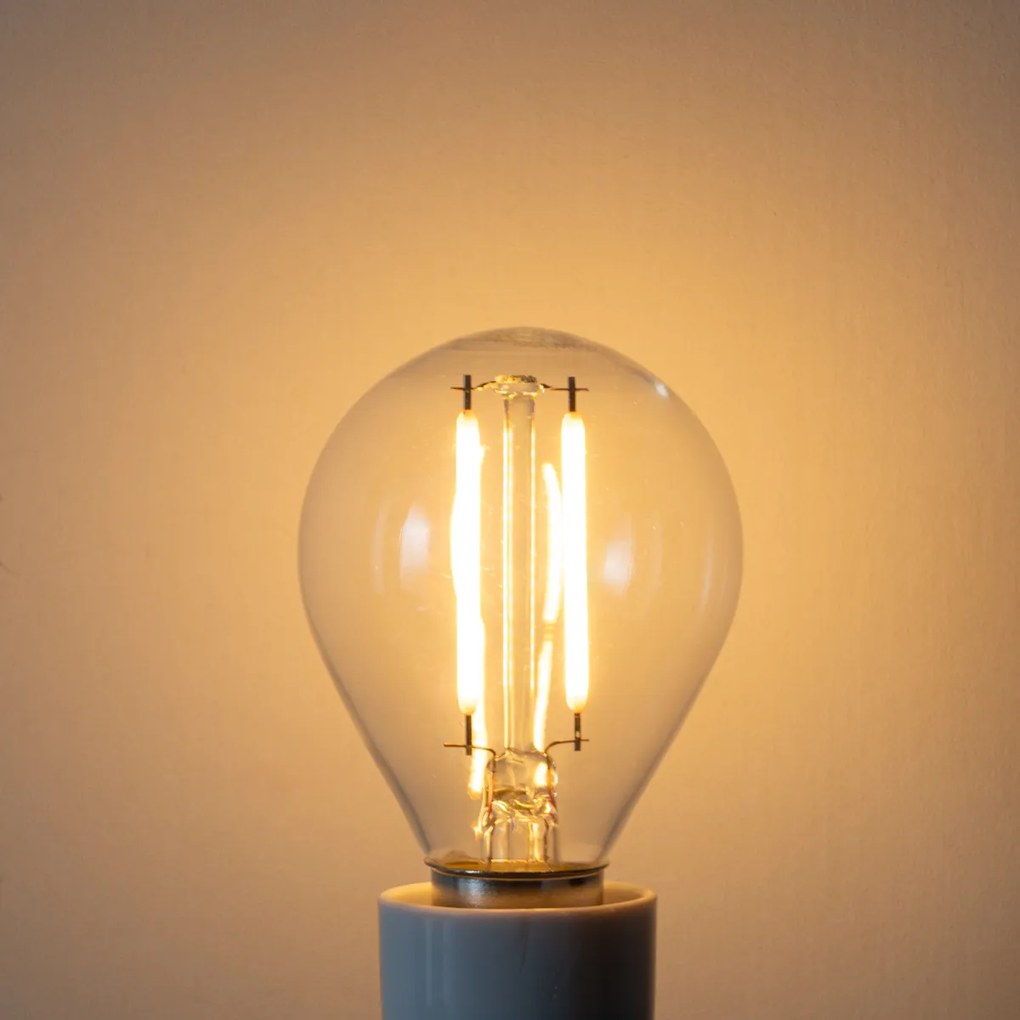 Sada 5 stmívatelných LED žárovek E14 P45 čiré sklo 3W 250 lm 2200K