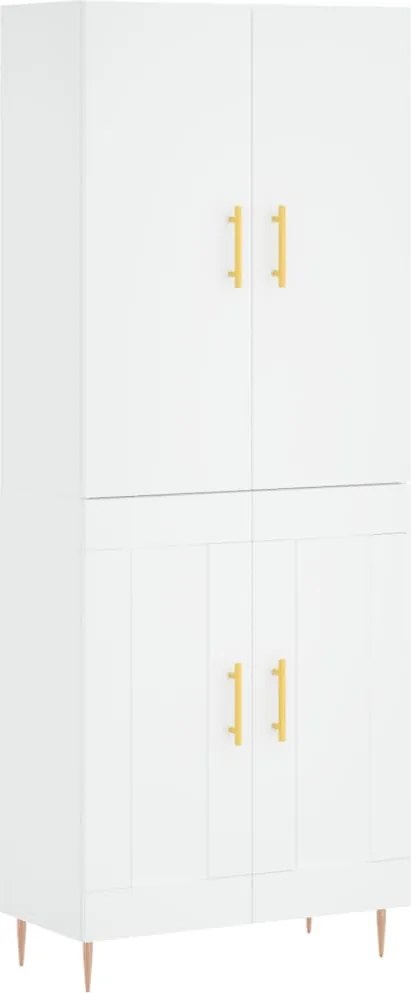 Skříň highboard bílá 69,5 x 34 x 180 cm kompozitní dřevo 3195779