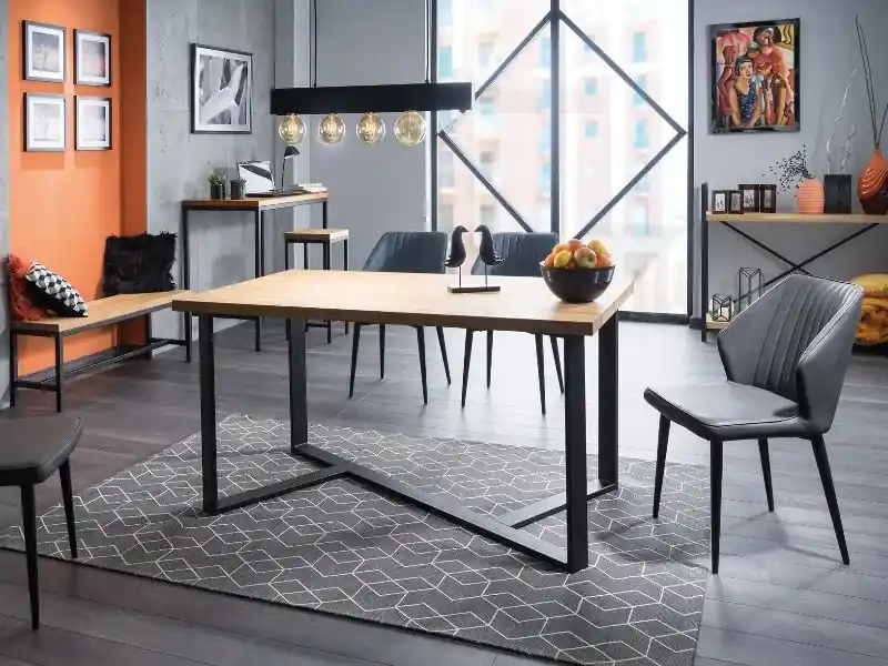 Barový stolek s dubovou deskou METRO 110x60x100 | BIANO