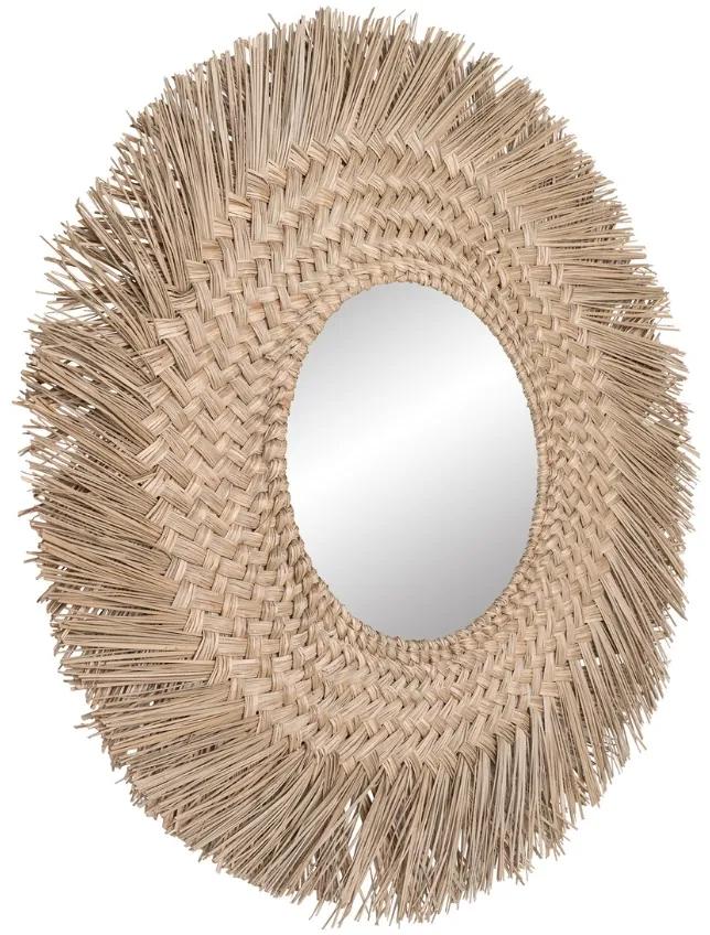 OnaDnes -20% Nordic Living Nástěnné zrcadlo Rahma 70 cm z přírodních vláken