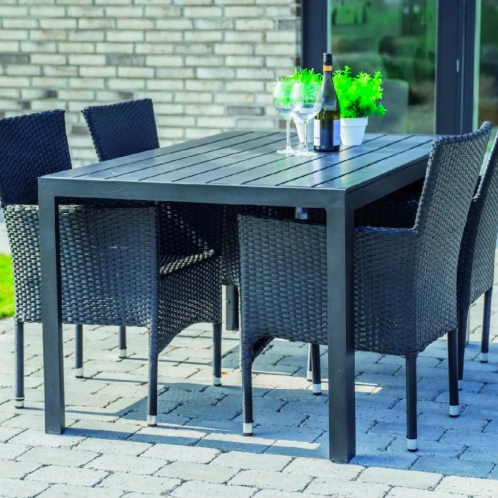Vikio Zahradní jídelní stůl 150x90cm DT166 antracit