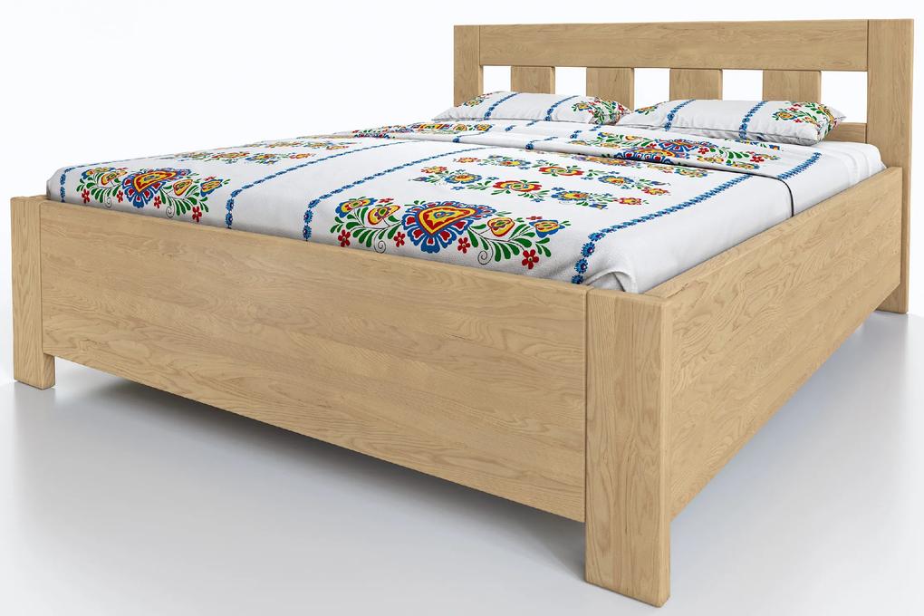 Vlastní výroba Jasanová postel Erika s úložným prostorem