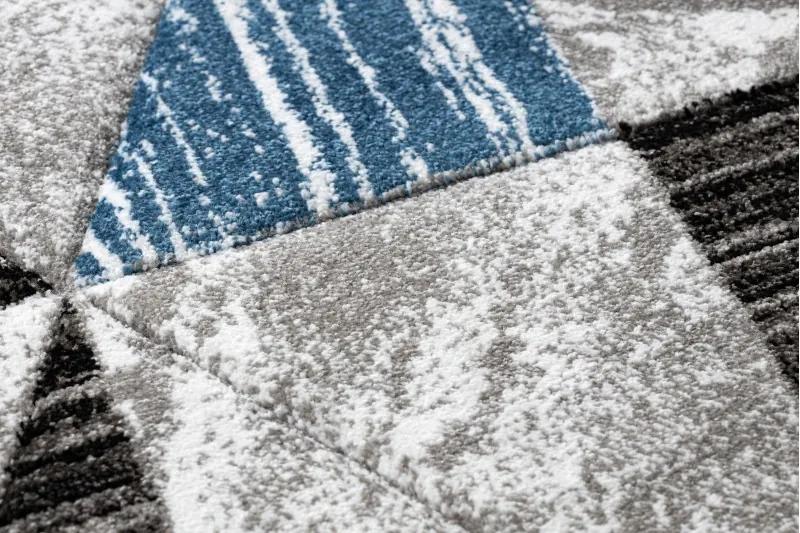 Kusový koberec ALTER Nano trojúhelníky modrý