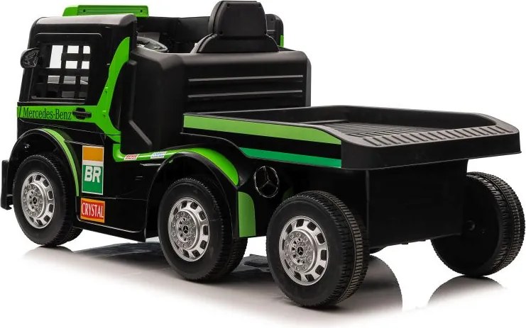 LEAN CARS Elektrické autíčko Mercedes s návěsem XMX622B, LCD, zelené