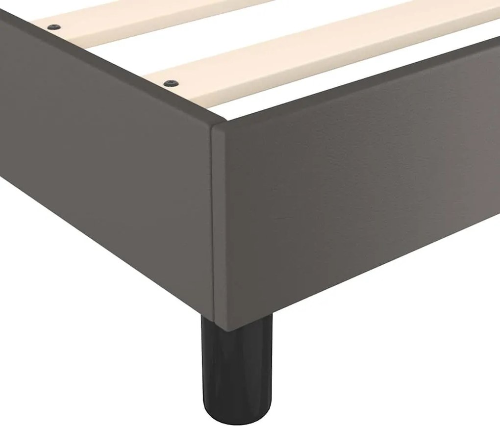 Rám postele s boxspringem šedý 80 x 200 cm umělá kůže 3120668