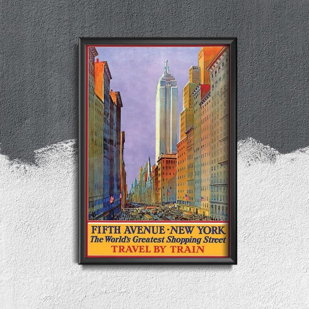 Retro plakát New york fifth avenue
