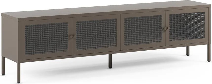 Šedý kovový TV stolek 160x50x35 cm Layna – Marckeric