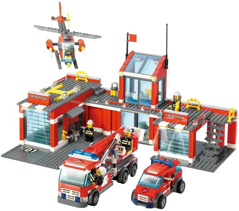 Blocki stavebnice Hasičská stanice velká typ LEGO 774 dílů