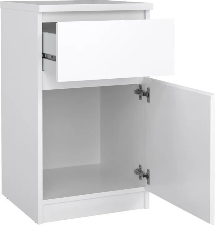 Noční stolek Simplicity IV, bílý lesk