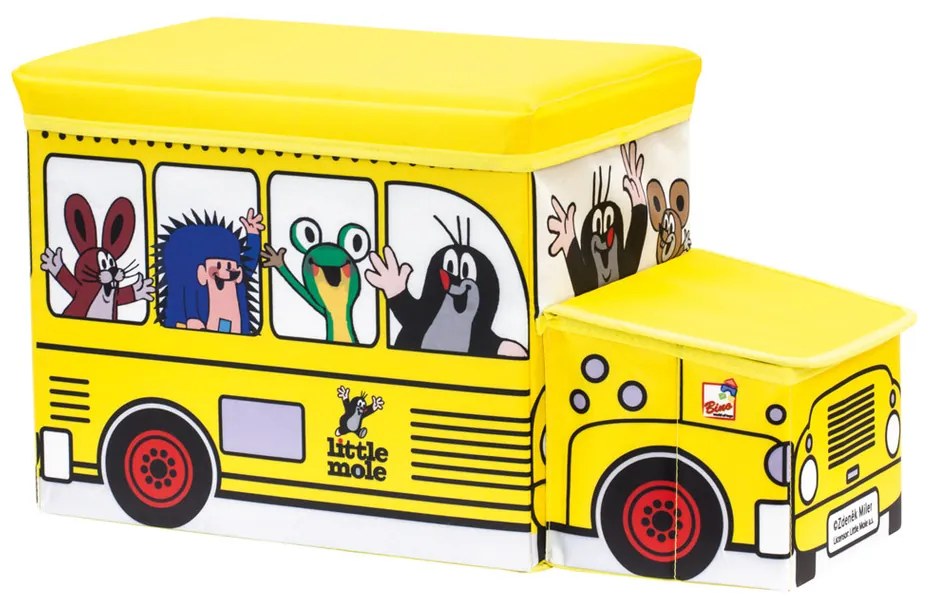 Bino Krtek krabice na hračky - bus