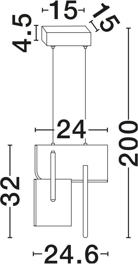 Světle šedé kovové LED stmívatelné závěsné svítidlo Totem – Nova Luce