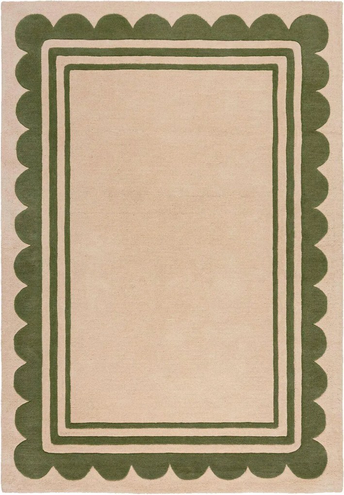 XXXLutz RUČNĚ TKANÝ KOBEREC, 160/230 cm zelená, béžová Flair Rugs - Online Only koberce & rohožky - 003165017002