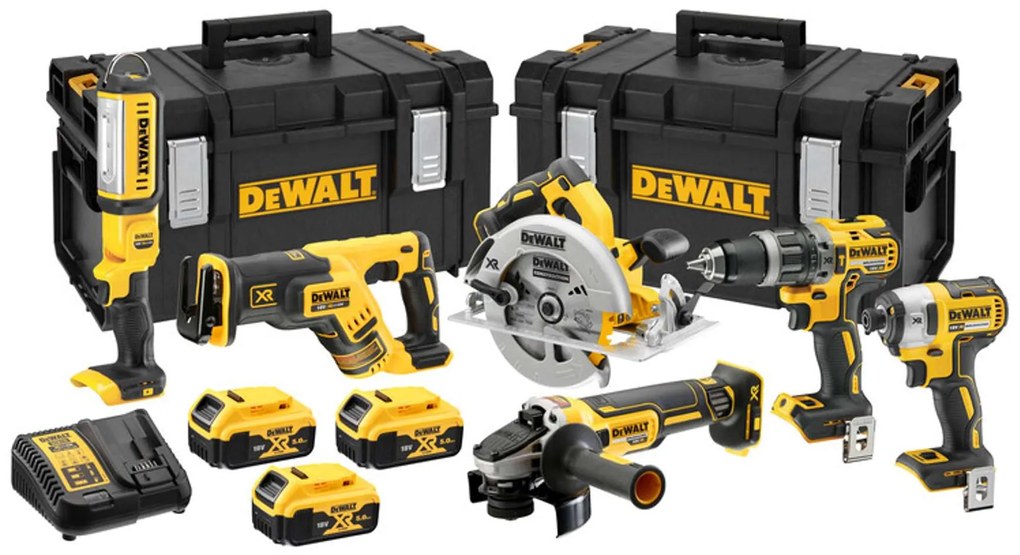 DeWALT - 12dílná sada AKU nářadí, baterií a nabíječky DCK623P3