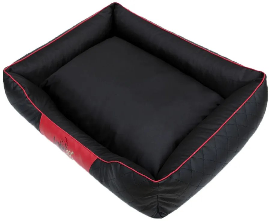Pelíšek pro psa Cesar Perfect - černý a červený lem Velikost: R1 - 65x52 cm (41x31 cm)