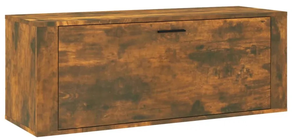 Nástěnný botník kouřový dub 100 x 35 x 38 cm kompozitní dřevo - Default Title