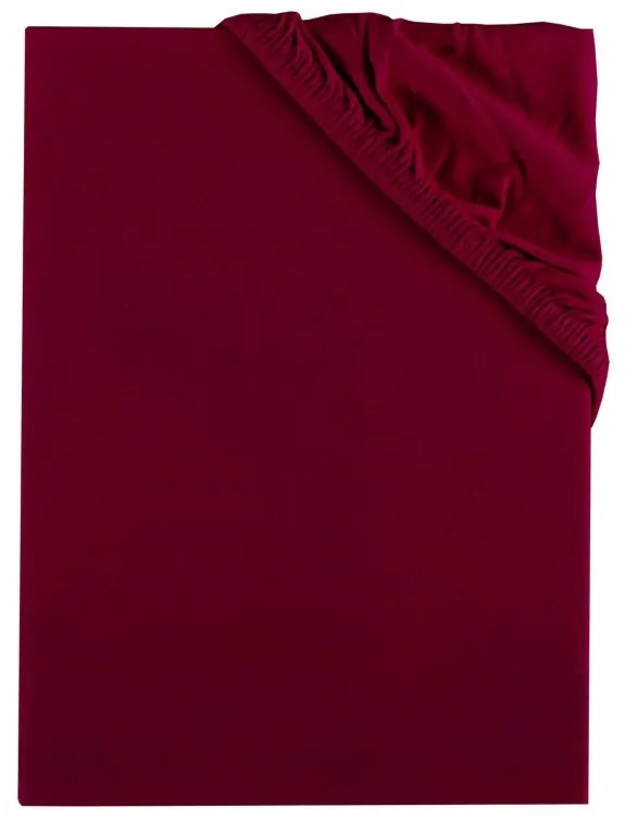 Prostěradlo bordové jersey EMI, Plachta 90x200