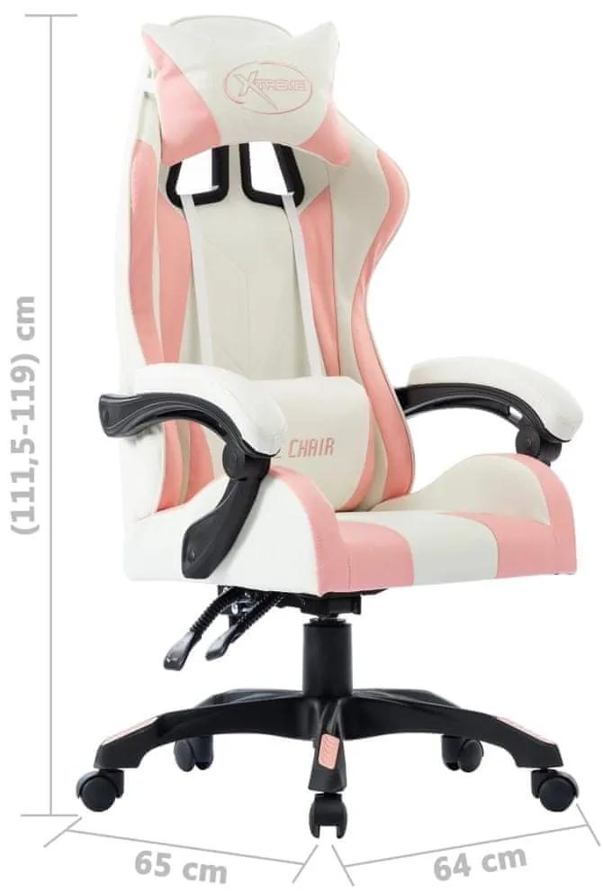 Petromila Herní židle růžová umělá kůže