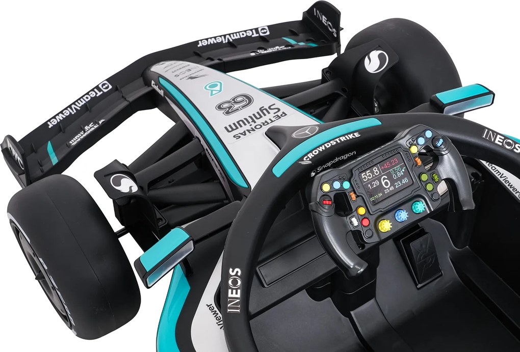 Ramiz Formule AMG Petronas F1 elektrické autíčko pro děti černé na dálkové ovládání + ovladač R/C