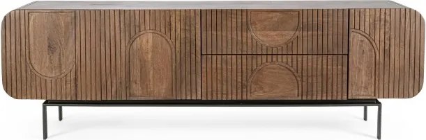BIZZOTTO Dřevěný TV stolek ORISSA hnědý 172x55 cm 0747237