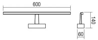 Redo 01-1674 - LED Koupelnové osvětlení zrcadla NEPTUNE LED/12W/230V IP44