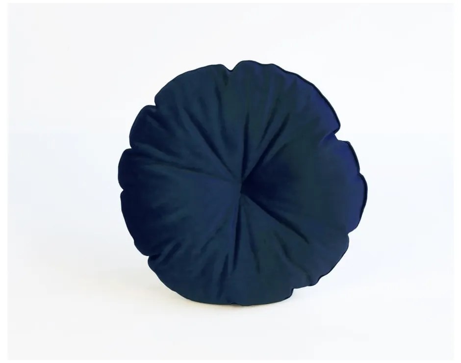 Modrý polštář z mikrovlákna Surdic Redondo, ø 45 cm