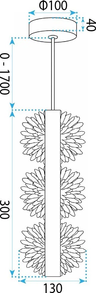 Toolight Toolight, LED stropní svítidlo, 9W, 1000lm, G150-3CP, zlatá matná, OSW-04706