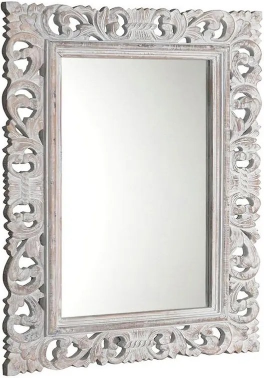 SCULE zrcadlo v rámu, 70x100cm, bílá IN171