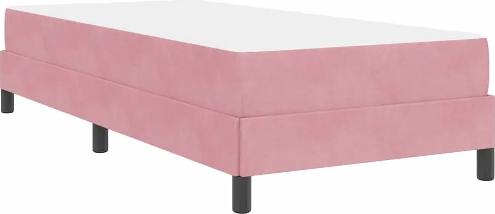 Postel s boxspringem s matrací Růžová 100 x 220 cm textil 3398784